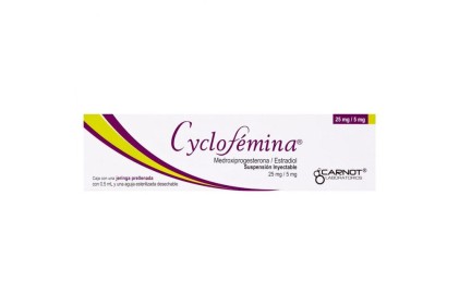 CYCLOFEMINA SYRINGE MEDROXYPROGESTERONE-ESTRADIOL 25/5MG 0.5ML - - gphstore